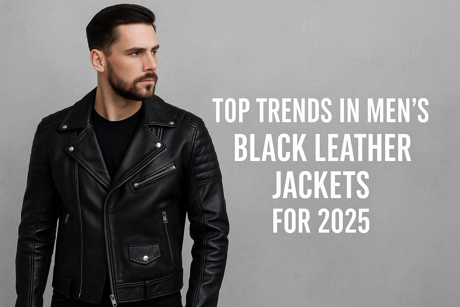 Top Men’s Black Leather Jacket Trends For 2025 Style